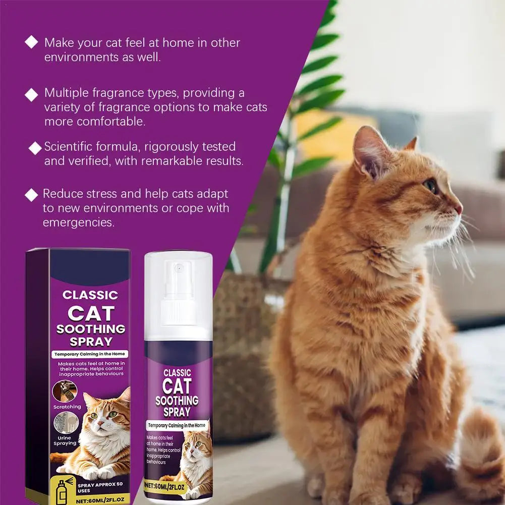 60ml Pet Calming Spray Pet Pheromone Cat Emotional Soothing Spray Impr ...